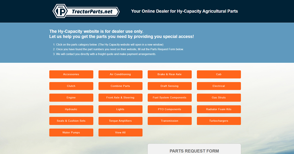 TractorParts.net - Your Online Dealer for Hy-Capacity Agricultural Parts